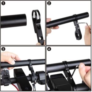 Tinke Handlebar Extender Bicycle Aluminum Alloy Bracket Extension Double Handlebar Extension Mount Holder Use for XIAOMI M365 Ninebot ES1 ES2 and Mountain Bicycle