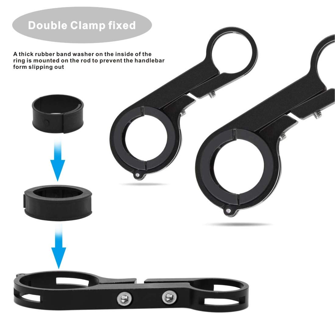 Tinke Handlebar Extender Bicycle Aluminum Alloy Bracket Extension Double Handlebar Extension Mount Holder Use for XIAOMI M365 Ninebot ES1 ES2 and Mountain Bicycle