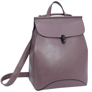 heshe leather backpack purse for women convertible satchel handbags fashion back pack purse travel everything bag(lilac)