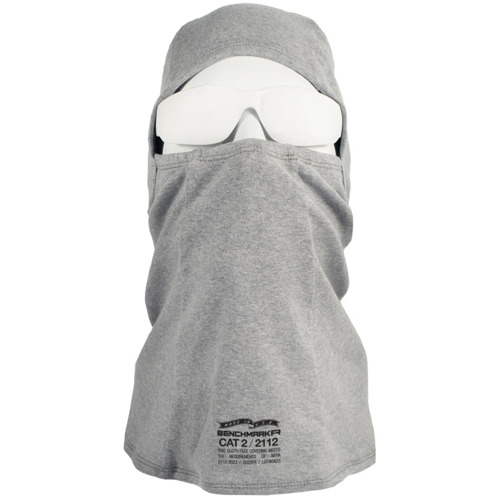 BENCHMARK FR Flame Resistant Lightweight Balaclava - Made in The USA (Light Gray)