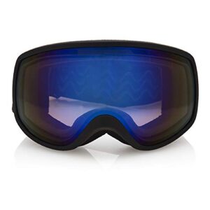 sol alpine freshies kids ski and snowboard goggles (black frame, alta revo blue lens - vlt 35%)