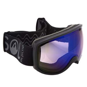 Sol Alpine Freshies Kids ski and snowboard goggles (Black frame, Alta Revo Blue lens - VLT 35%)