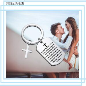 FEELMEM Pastors Wife Gift Religious Jewelry To Our Pastor's Wife Your Loving Support Strengthen His Word By the Positive Example You Give Keychain Minister's Wife Gift (silver)