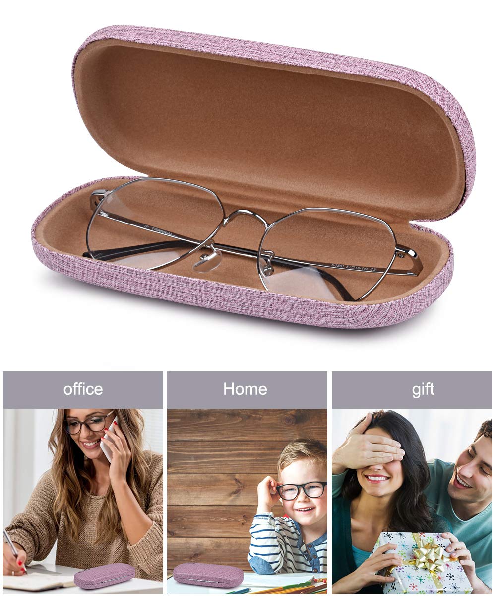 RayLove Hard Shell Eyeglasses Case, 3 Pack Unisex Protective Case for Glasses