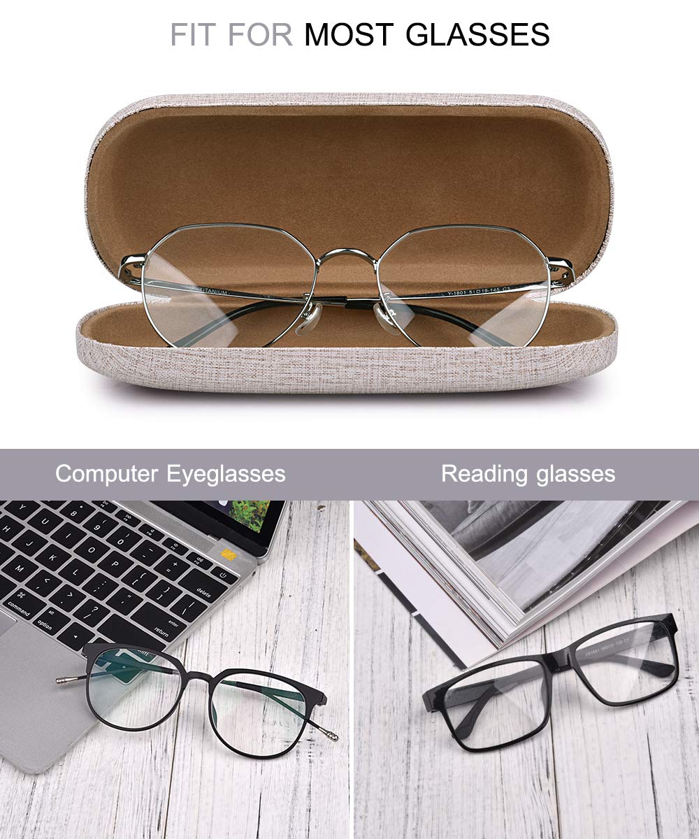 RayLove Hard Shell Eyeglasses Case, 3 Pack Unisex Protective Case for Glasses