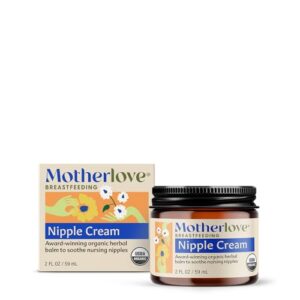 motherlove nipple cream (2 oz) organic lanolin-free nipple cream for breastfeeding—benefits nursing & pumping moms