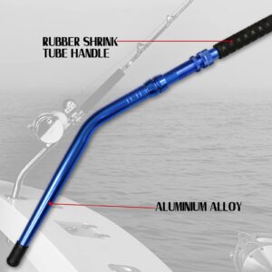 Bent Butt Fishing Rod 2-Piece Trolling Rod Saltwater Offshore Heavy Conventional Boat Fishing Pole with Roller Guides (6'6" 80-120 lbs Bent Butt)