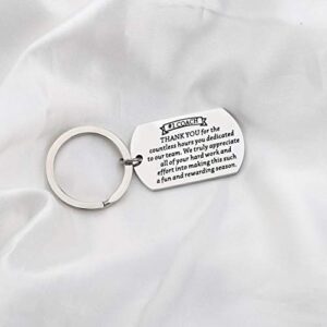 FUSTMW Coach Thank You Keychain #1 Coach Gift Appreciation Gift for Football Basketball Soccer Baseball Coach Retirement Gift (#1 Coach Gift)