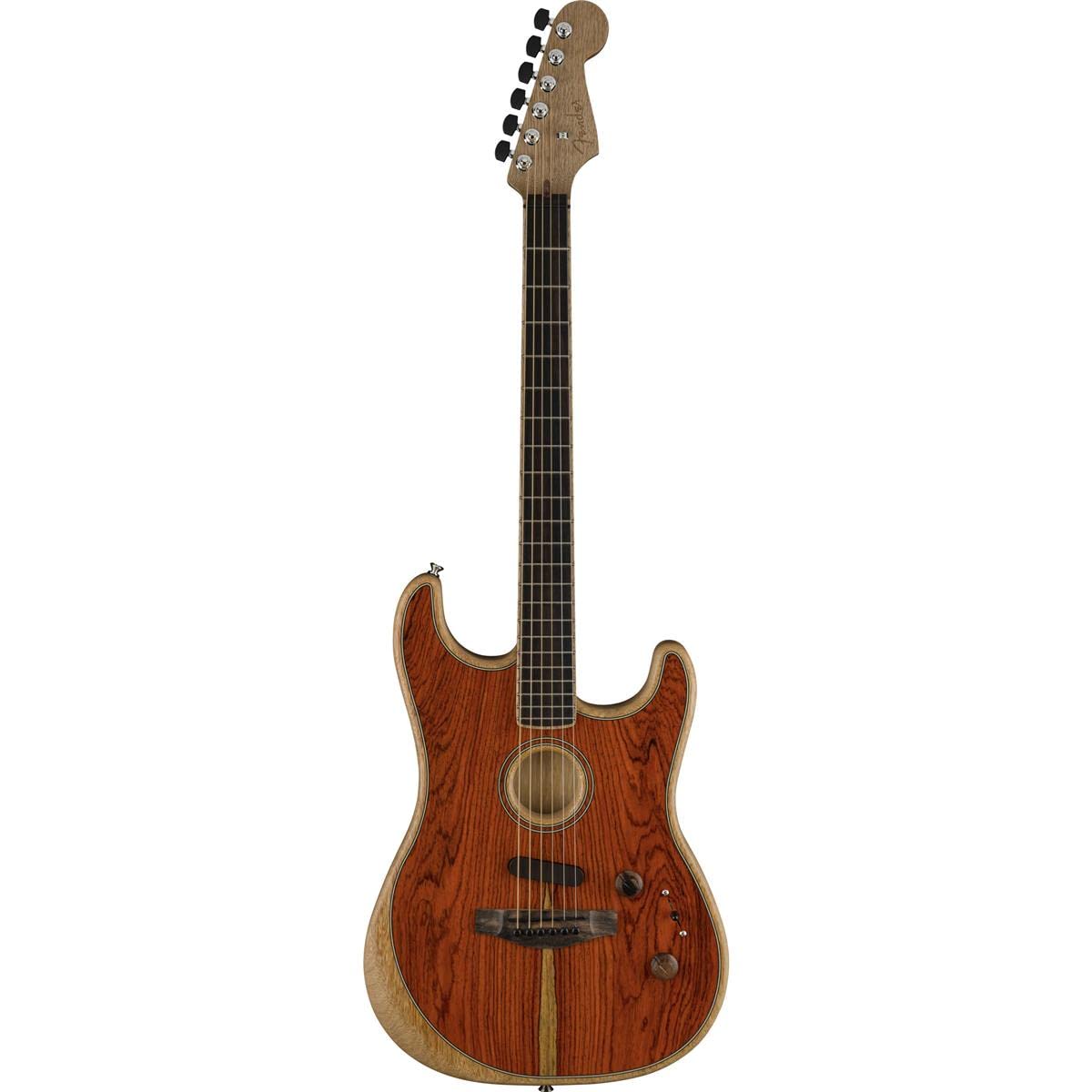 Fender Limited-edition American Acoustasonic Stratocaster Acoustic-electric Guitar - Cocobolo Natural