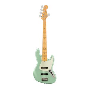 fender american professional ii 5-string jazz bass, mystic surf green, maple fingerboard