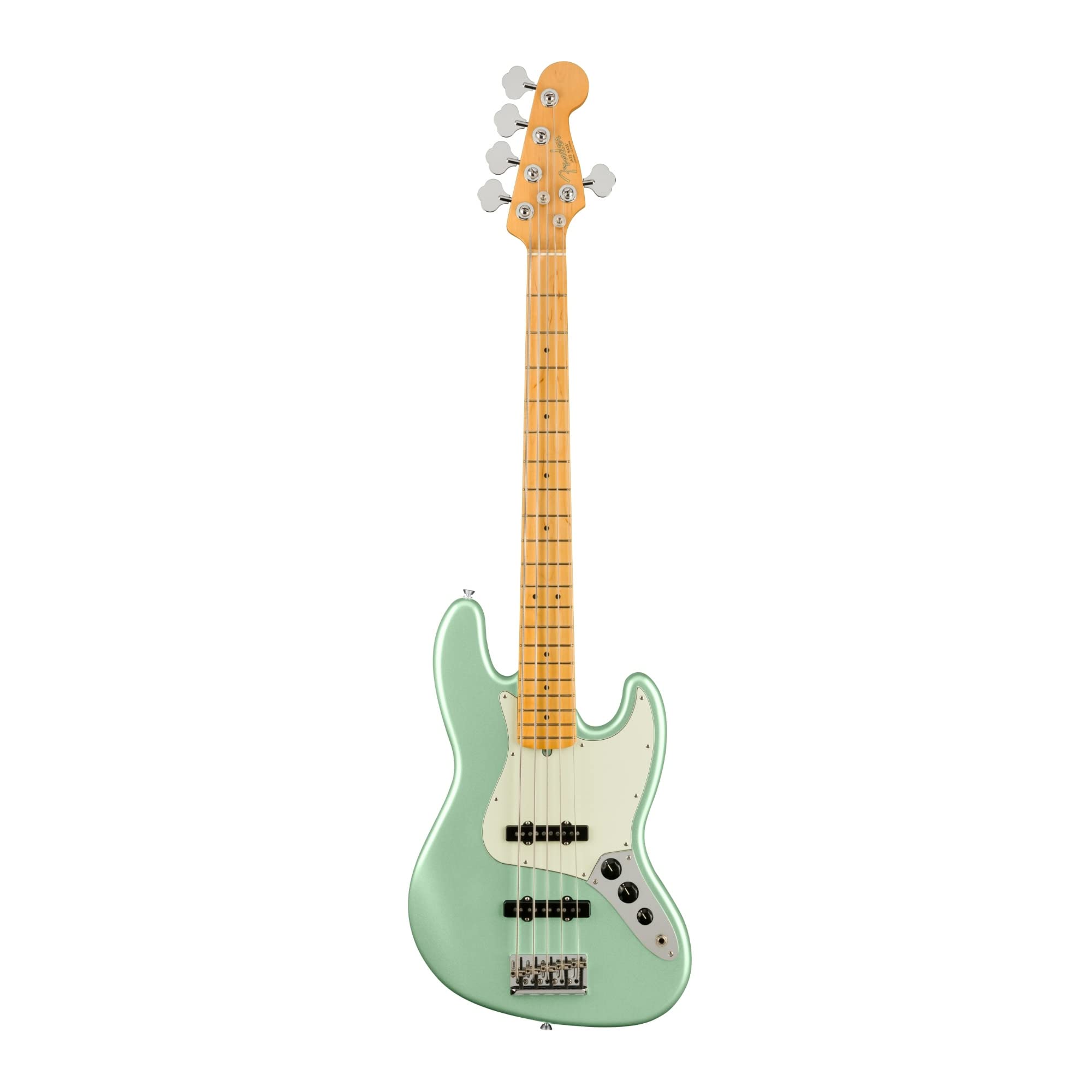 Fender American Professional II 5-String Jazz Bass, Mystic Surf Green, Maple Fingerboard