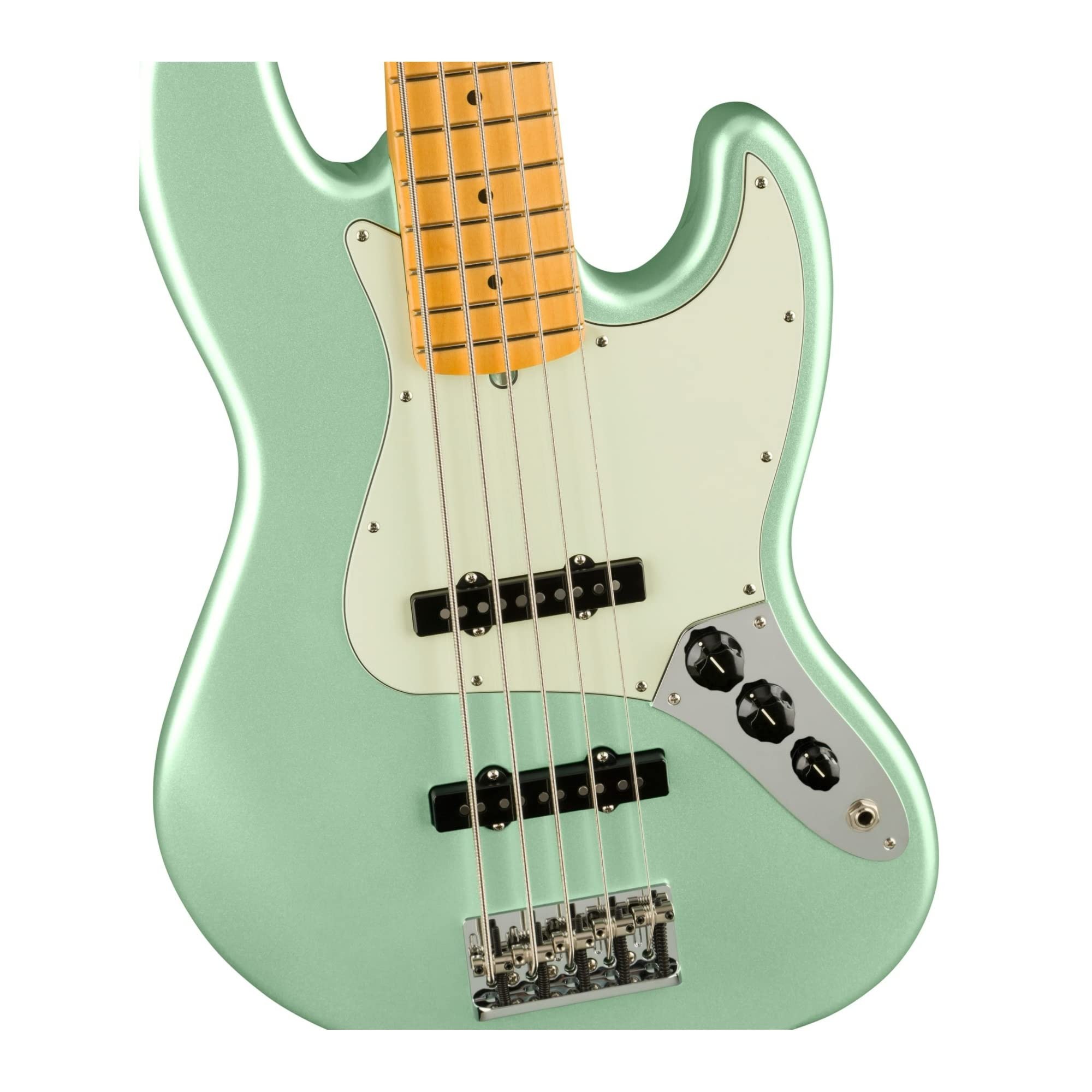 Fender American Professional II 5-String Jazz Bass, Mystic Surf Green, Maple Fingerboard