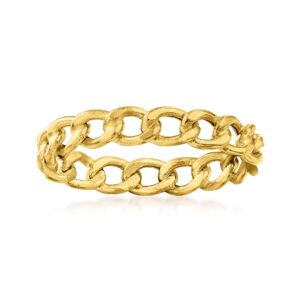 rs pure by ross-simons italian 14kt yellow gold curb-link ring. size 9