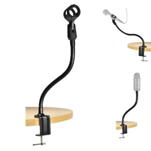 podium desk mic stand for podcast, meetings, lectures,tv,radio,blue yeti snowball microphone