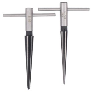 applianpar t shape handle taper reamer 3-13mm and 5-16mm bridge pin hole hand held tapered reamers 6 fluted chamfer chaser reaming tool for woodworker guitar luthier cutting pack of 2