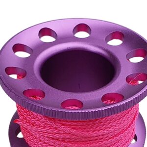 LEIPUPA Scuba Diving Finger Reel Spool with 10m Line and Clip for Underwater Divers - Purple