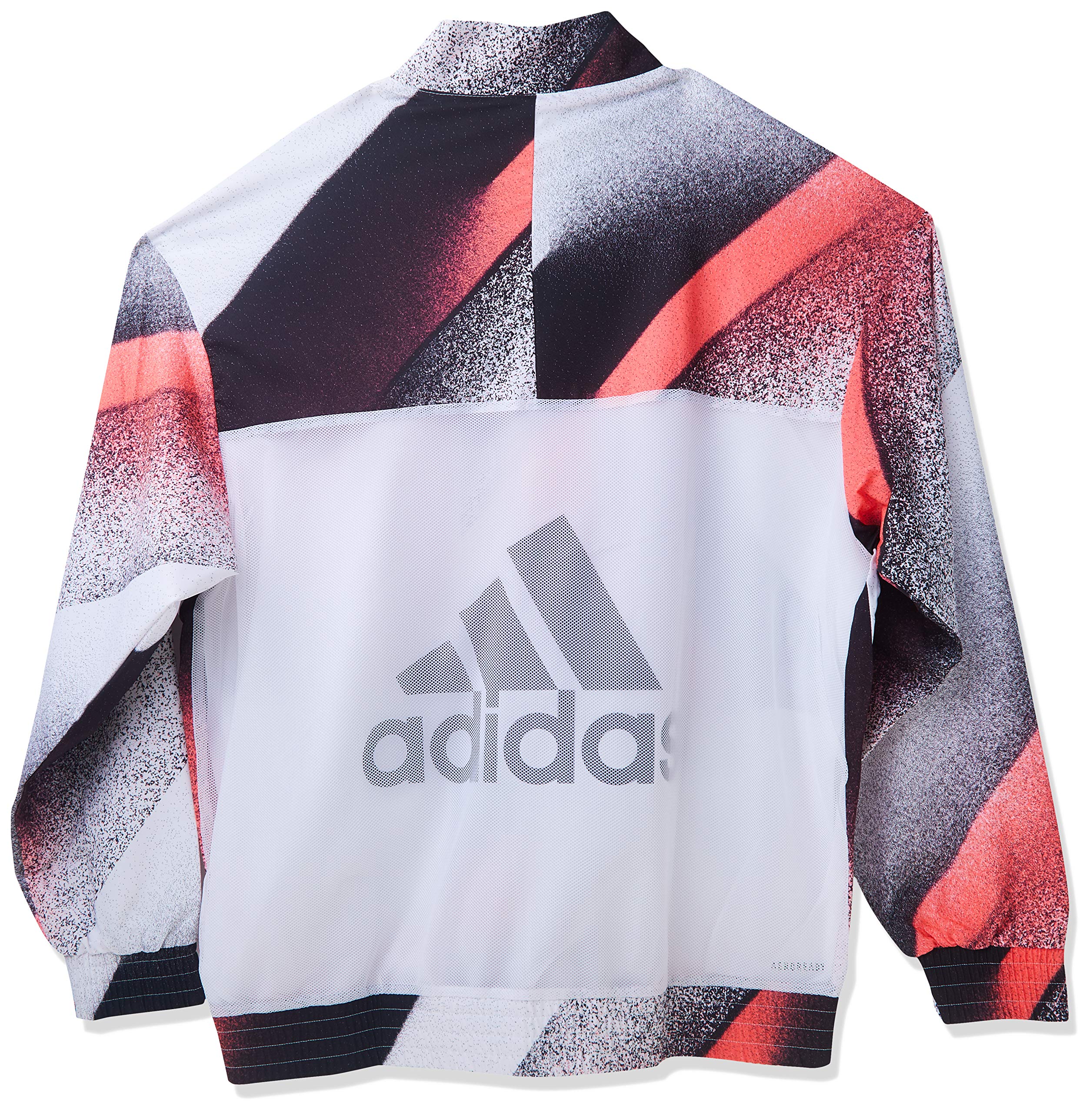 adidas womens Unleash Confidence Woven Track Top White/Pink/Black/Black Small