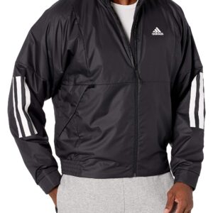 adidas Outdoor mens Back to School Light Jacket Black/White Small