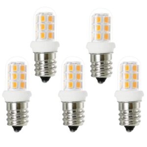 xrzt salt lamp bulbs e12 led 15w candelabra c7 replacement bulbs for chandelier lights, night light bulbs, warm white 3000k 5-pack