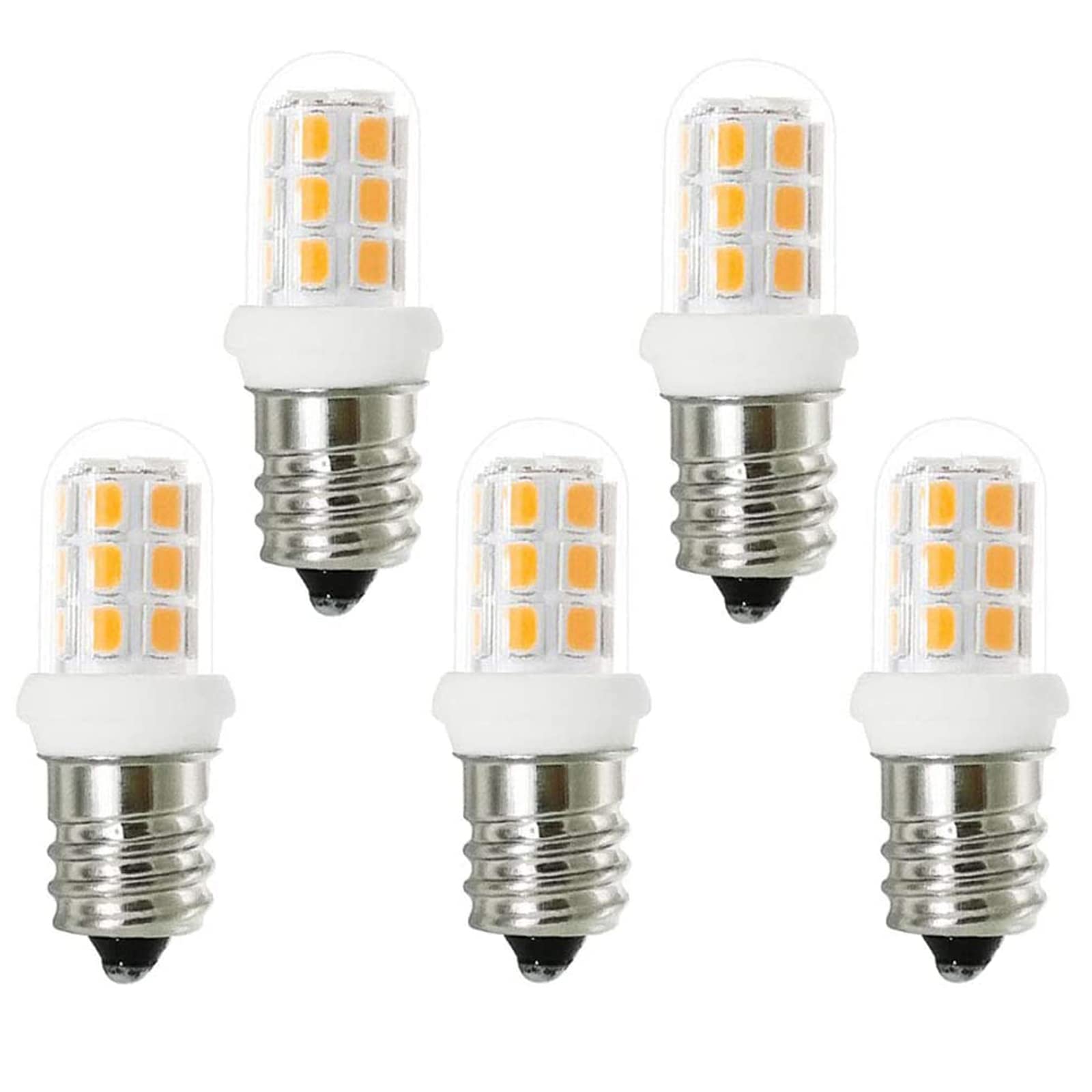 XRZT Salt Lamp Bulbs E12 Led 15W Candelabra C7 Replacement Bulbs for Chandelier Lights, Night Light Bulbs, Warm White 3000K 5-Pack