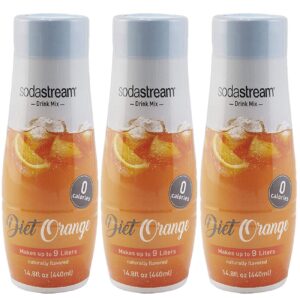 sodastream sparkling drink, diet orange, 14.8 fl oz (pack of 3)