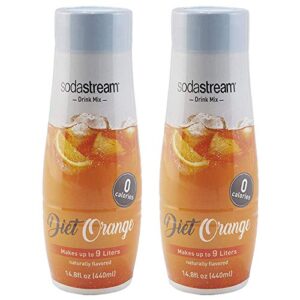 sodastream sparkling drink, diet orange, 14.8 fl oz (pack of 2), 14.8 fl oz