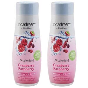 sodastream cranberry raspberry zero calorie, 440ml , 14.8 fl oz (pack of 2)