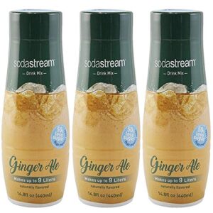 sodastream ginger ale, 440ml 3 pack, 14.8 fl oz