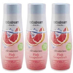 sodastream pink grapefruit zero calorie, 14.8 fl oz (pack of 3), 14.8 fl oz