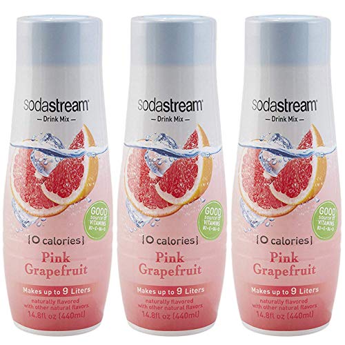 SodaStream Pink Grapefruit Zero Calorie, 14.8 Fl Oz (Pack Of 3), 14.8 Fl Oz