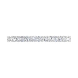 1 Carat Diamond Eternity Wedding Band in 14K White Gold (Ring Size 7.5)