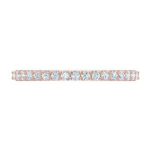 1/2 Carat Diamond Eternity Wedding Band in 14K Rose Gold (Ring Size 5.5)