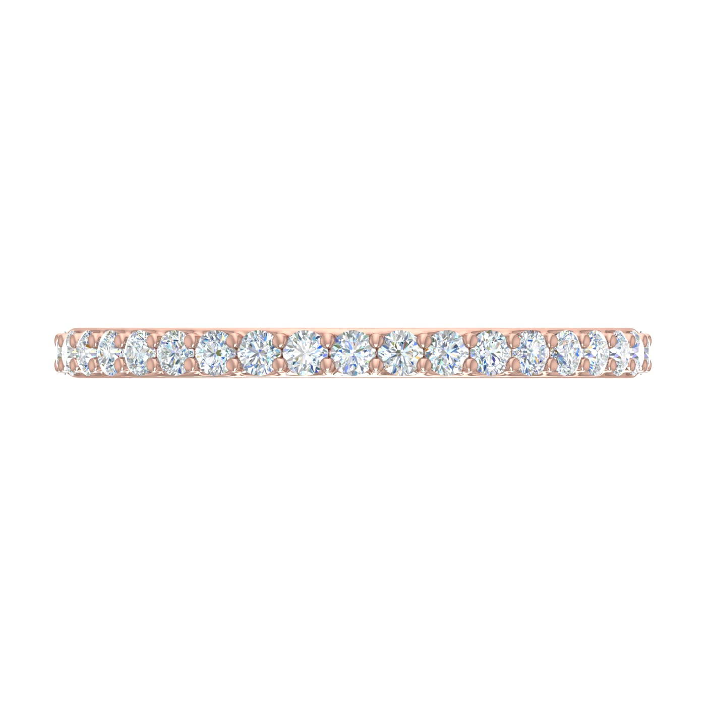 1/2 Carat Diamond Eternity Wedding Band in 14K Rose Gold (Ring Size 5.5)