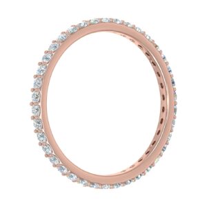 1/2 Carat Diamond Eternity Wedding Band in 14K Rose Gold (Ring Size 5.5)