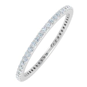 0.28 carat diamond eternity wedding band in 10k white gold (ring size 4)