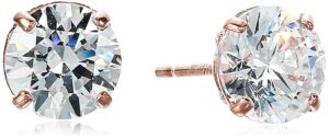 amazon essentials 14k gold 1cttw infinite elements cubic zirconia round stud earrings (previously amazon collection)