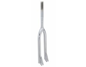 alta bicycle chrome 24" beach cruiser bmx fork, 1" steerer threaded