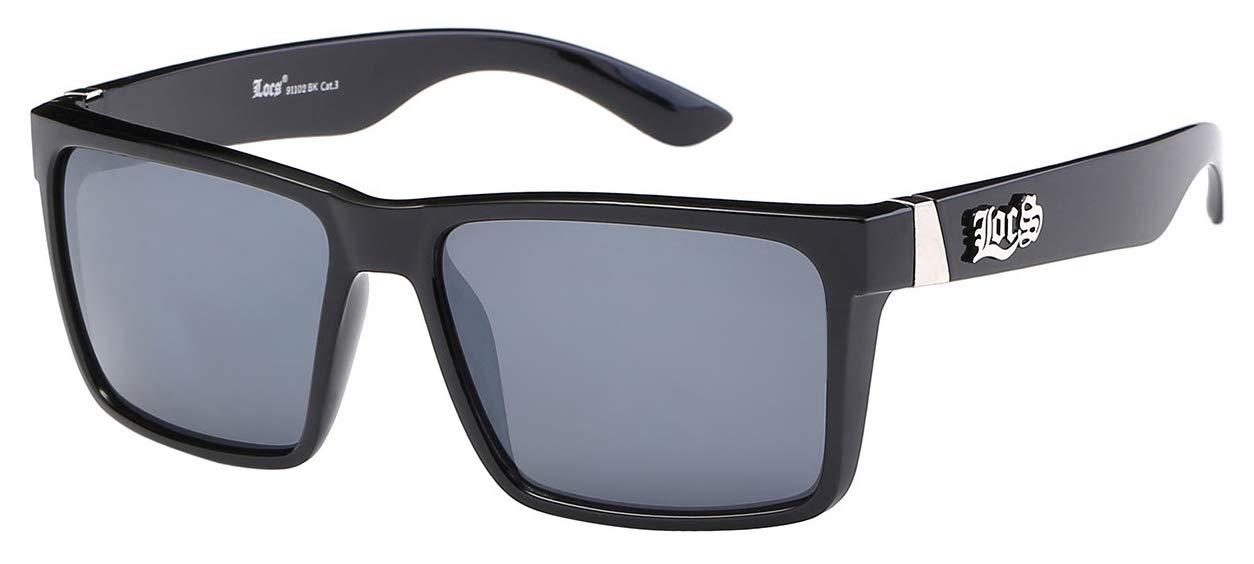 Locs 91102 Black Sunglasses | Authentic Hardcore Gangster Flat Top Designer Shades