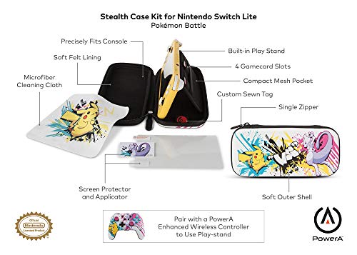 PowerA Stealth Case Kit for Nintendo Switch Lite - Pokemon Battle - Nintendo Switch