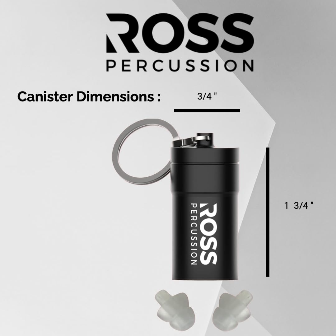 Ross Percussion High Fidelity Drummer Ear Plugs - Noise Reduction 19dB