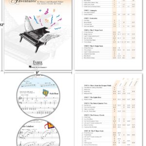 Piano Adventures Level 2B Learning Set By Nancy Faber - Lesson, Theory, Performance, Technique & Artistry Books & Juliet Music Piano Keys 88/61/54/49 Full Set Removable Sticker