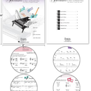 Piano Adventures Level 3B Learning Set By Nancy Faber - Lesson, Theory, Performance, Technique & Artistry Books & Juliet Music Piano Keys 88/61/54/49 Full Set Removable Sticker