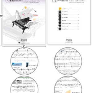 Piano Adventures Level 3B Learning Set By Nancy Faber - Lesson, Theory, Performance, Technique & Artistry Books & Juliet Music Piano Keys 88/61/54/49 Full Set Removable Sticker