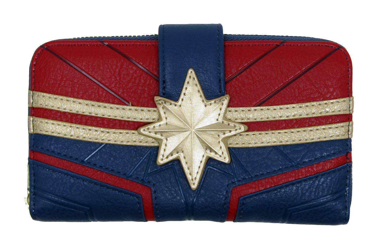 Loungefly x Captain Marvel Debossed Suit Wallet (Multicolored, One Size)