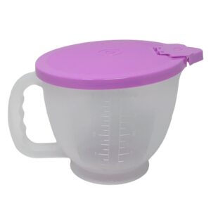 tupperware vintage style 4 cup small mix and store batter pitcher in lavender