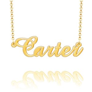 cly jewelry carter necklace personalized sterling silver any name women custom made angel