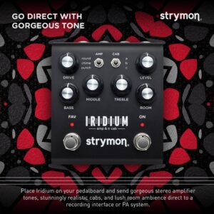 Strymon Iridium Amp and IR Cab Simulator Guitar Pedal for Electric and Acoustic Guitar, Synths and Keyboards​​