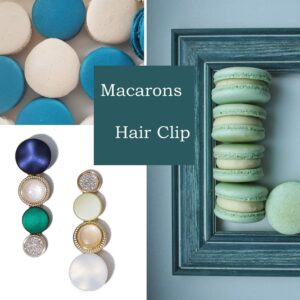 20 Pcs Macaron Pearl Hair Clips/Pins/Barettes Acrylic Handmade Gifts for Girls Women Fashion Hair Accessories for Party Wedding