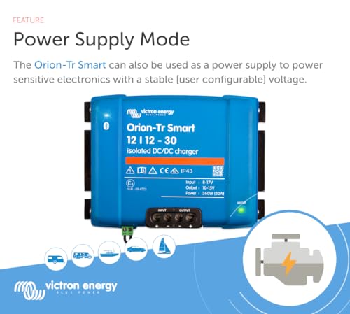 Victron Energy Orion-Tr Smart 12/12-Volt 30 amp 360-Watt DC-DC Charger Isolated (Bluetooth)