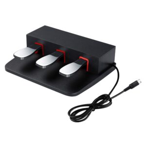 atnedcvh 3-pedal for digital keyboard piano, three pedal unit for yamaha p85 p95 p48 p105 p115 electric pianos keyboards